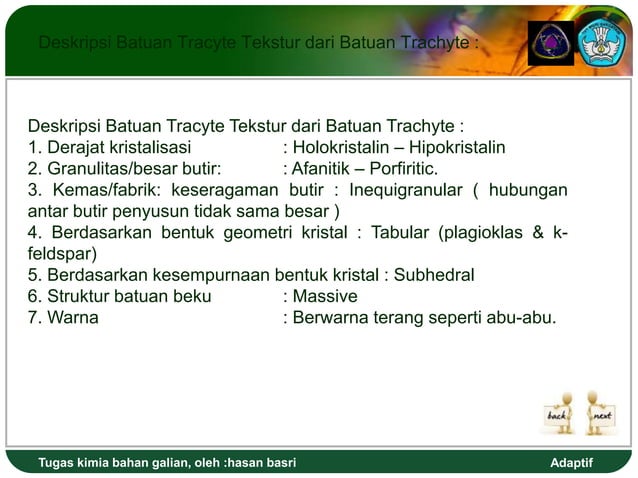 Kbg batu trakhit | PPTX