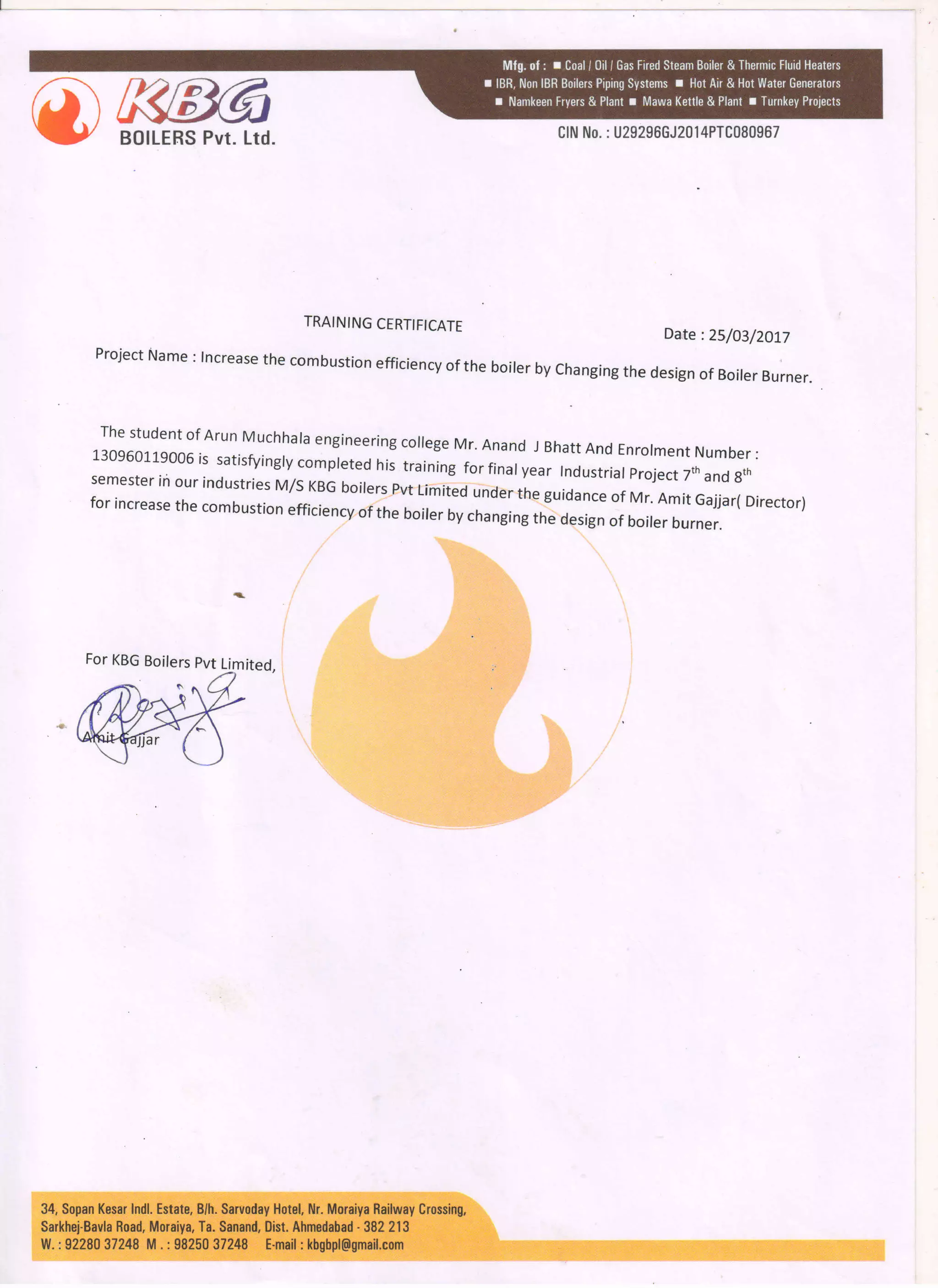 KBG boilers bachelor thesis project certificate | PDF | Education