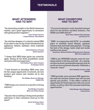 KBIS 2018 Event Report | PDF | Business Expos & Conferences | Events