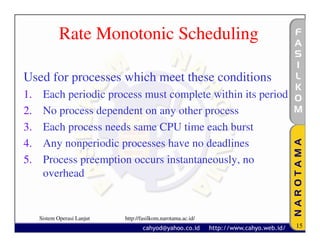Kbk436 Sistem Operasi Lanjut Lecture01 | PDF