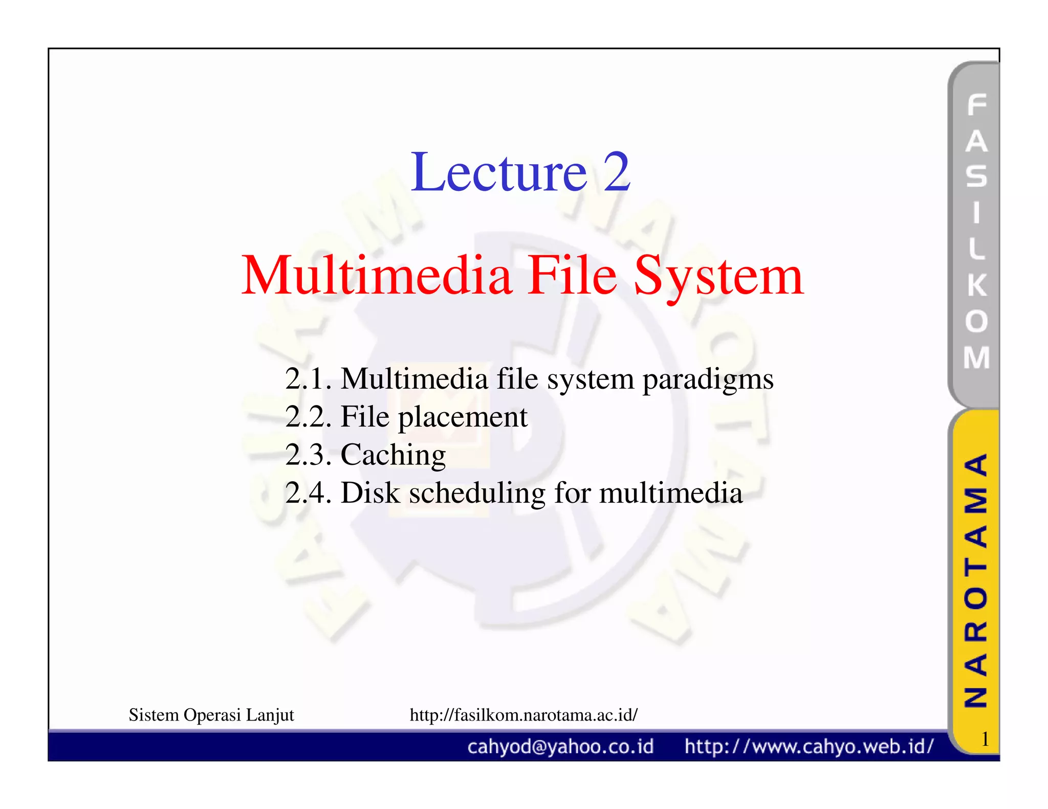 Kbk436 Sistem Operasi Lanjut Lecture02 | PPT