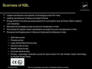 Kbl corporate profile | PDF