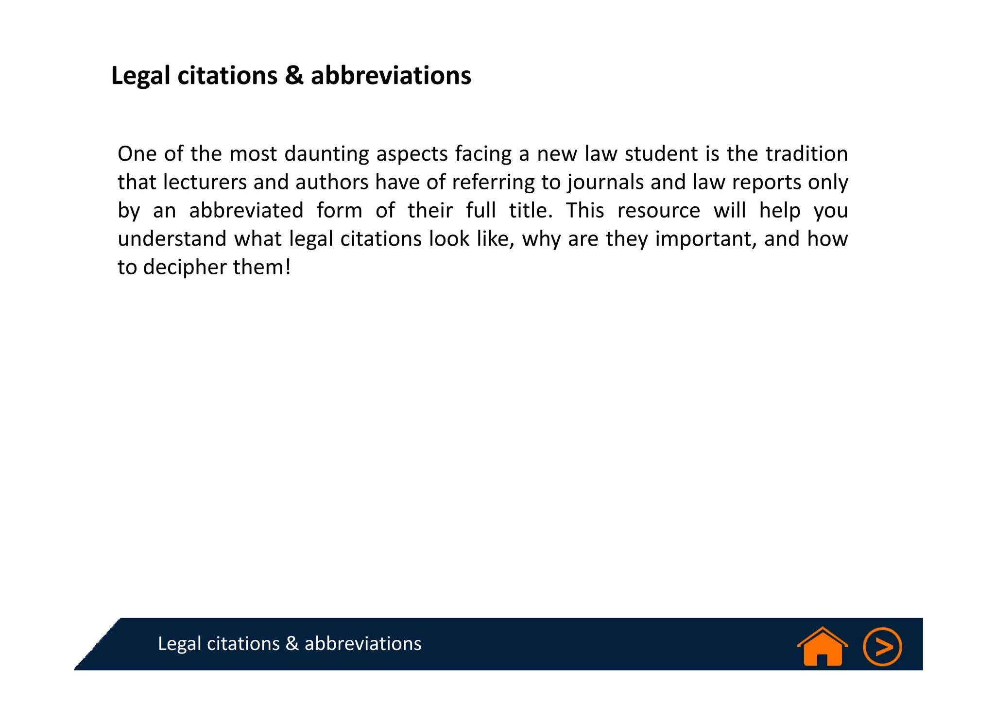 Understanding legal citations and abbreviations - Knowledge Base | PDF