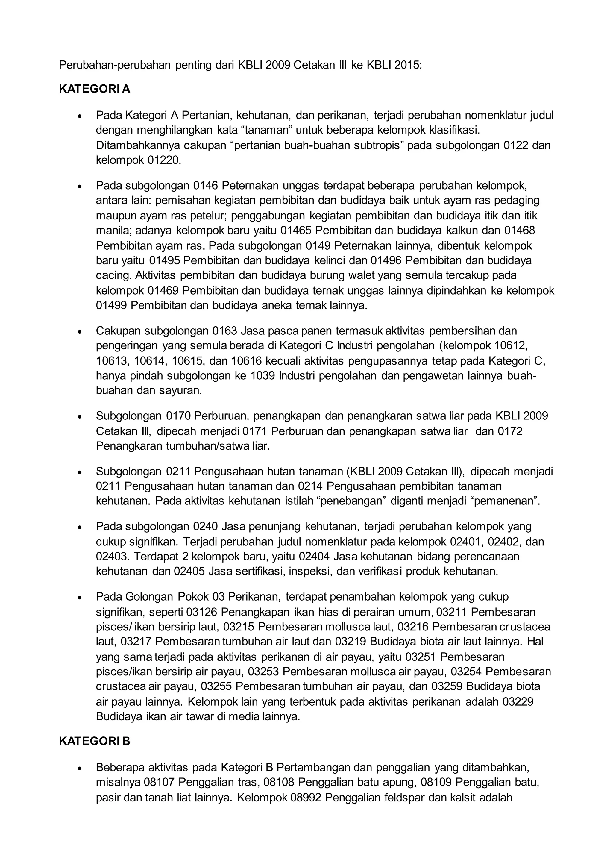 Kbli 2009 2015 pt tabel 4 | PDF