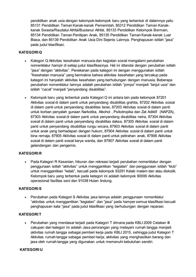 Kbli 2009 2015 pt tabel 4 | PDF