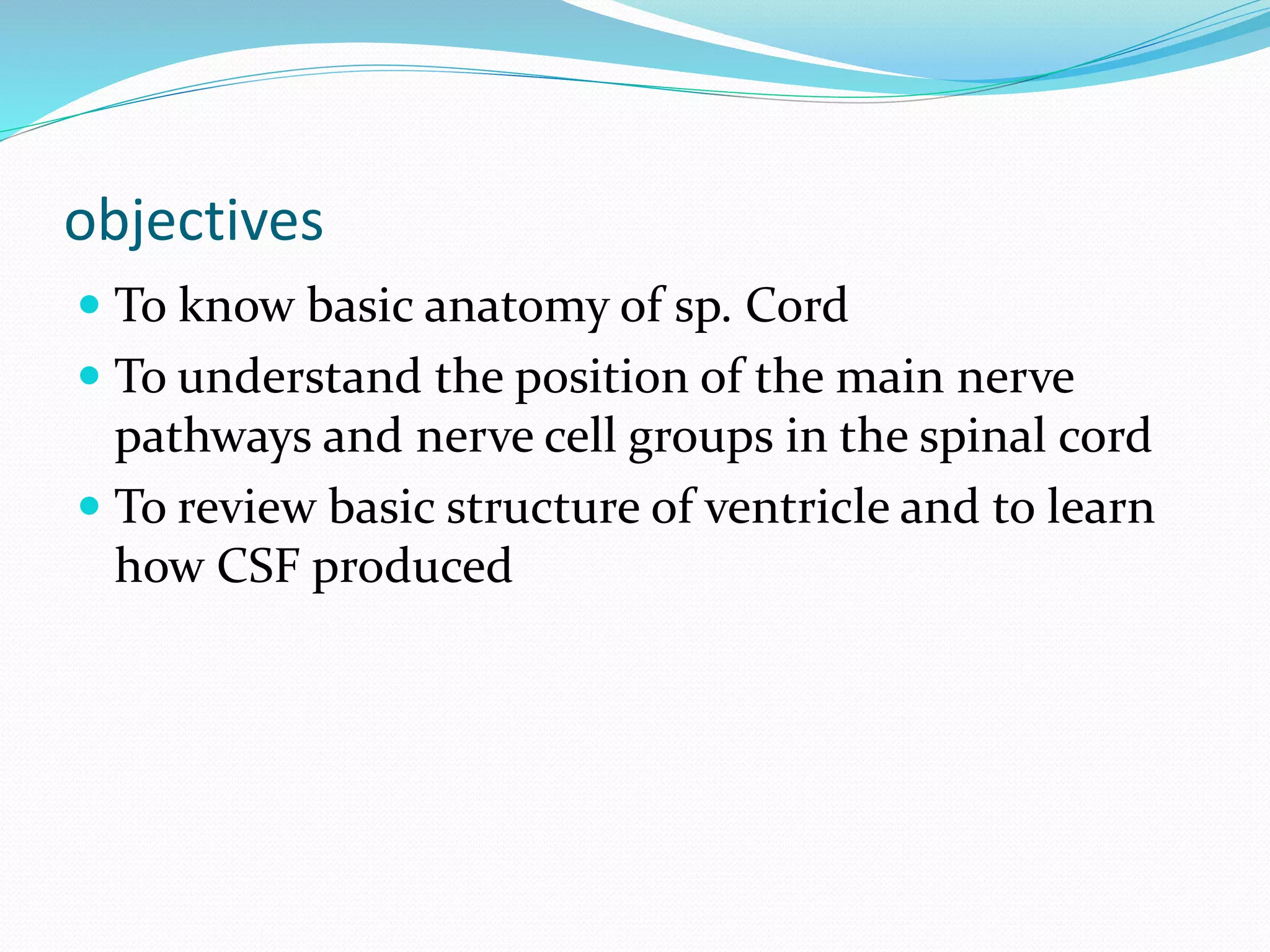 anatomy,physiology of spinal cord 7CSF | PPTX
