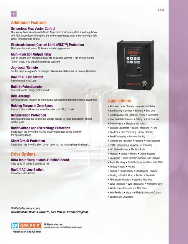 KBMK AC Drive Sales Sheet | PDF
