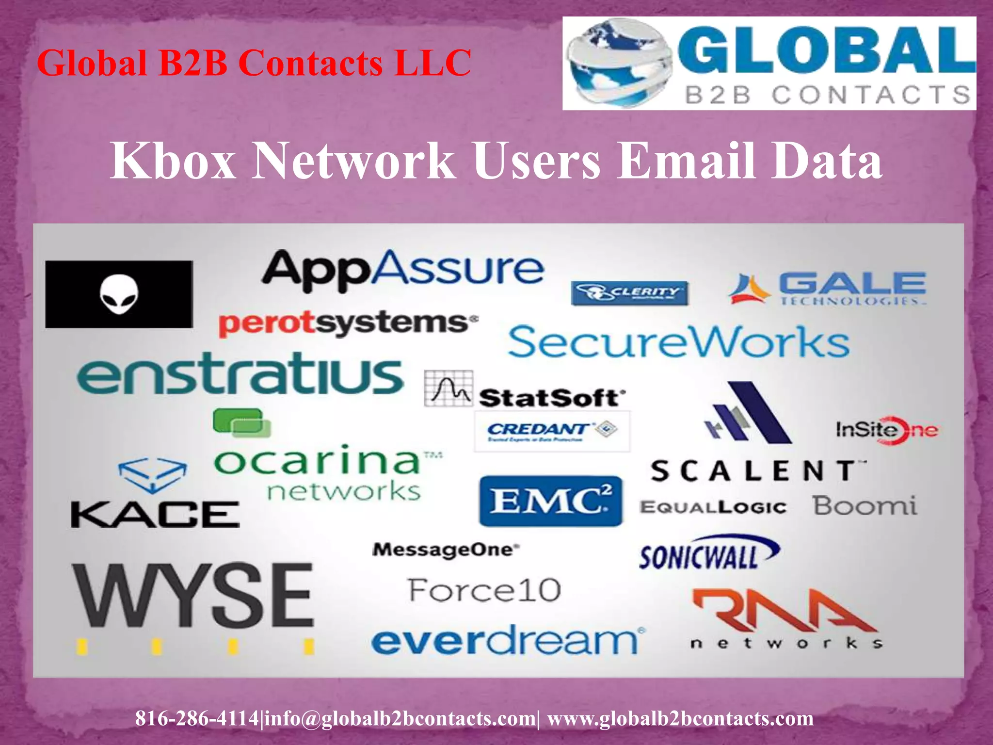 Kbox network users email data | PPTX