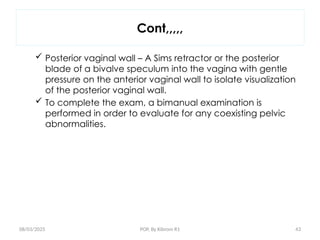 Kb revised management session on pelvic organ prolapse | PPTX