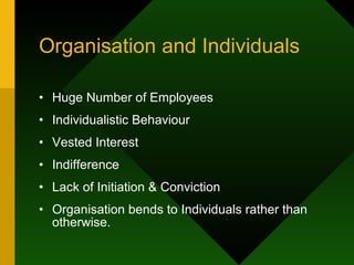 Organisational Behaviour and Banking | PPT