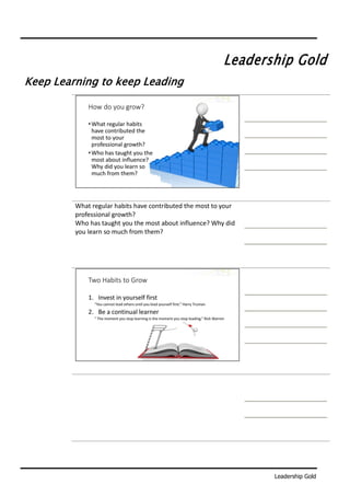 Leadership gold session handout | PDF