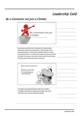 Leadership gold session handout | PDF