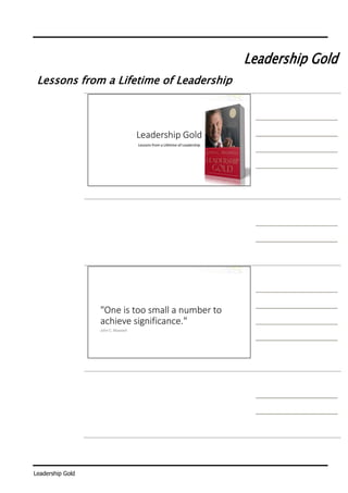 Leadership gold session handout | PDF | Executive Leadership ...