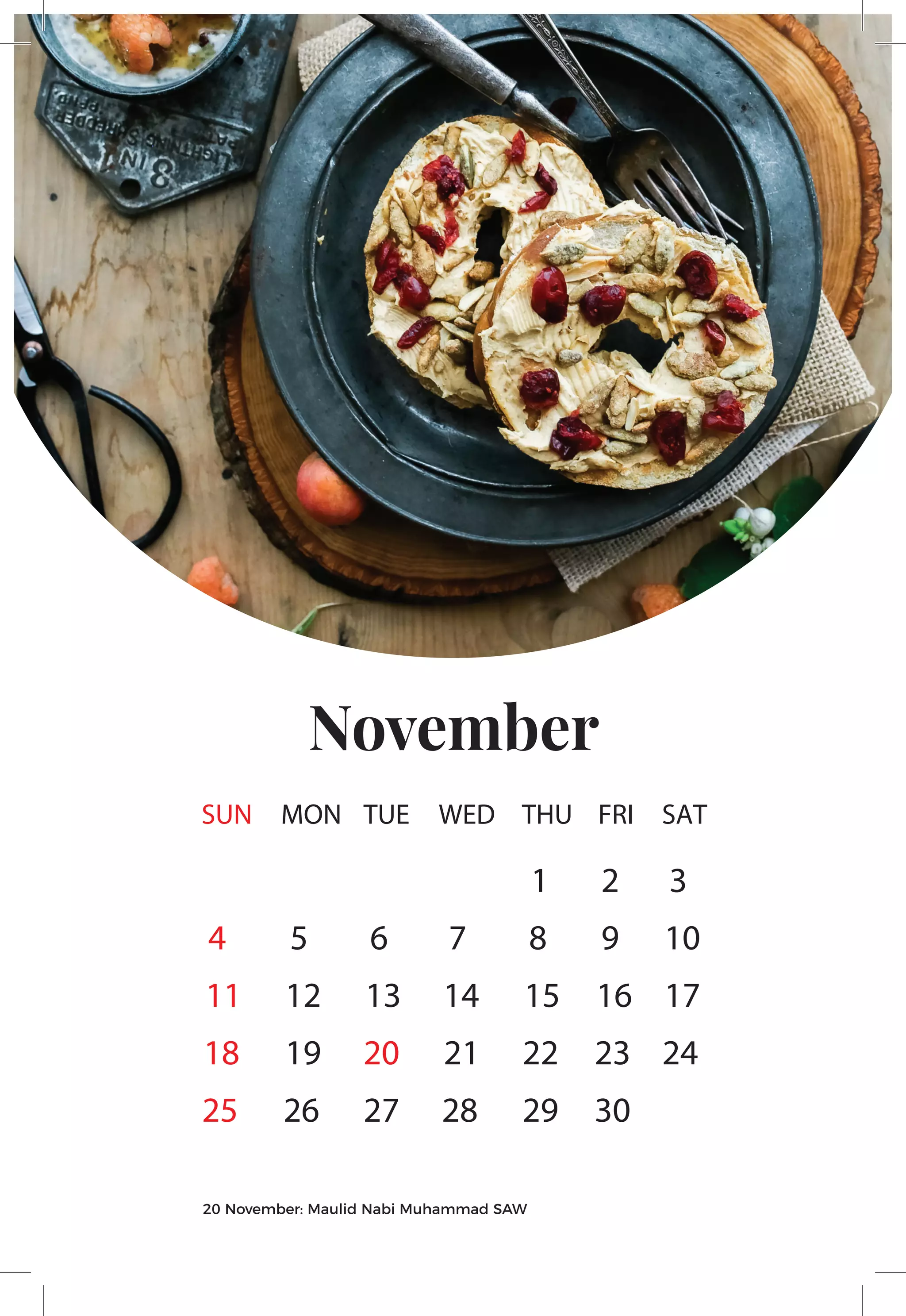 Free Printable - Kalender Meja 5 | PDF