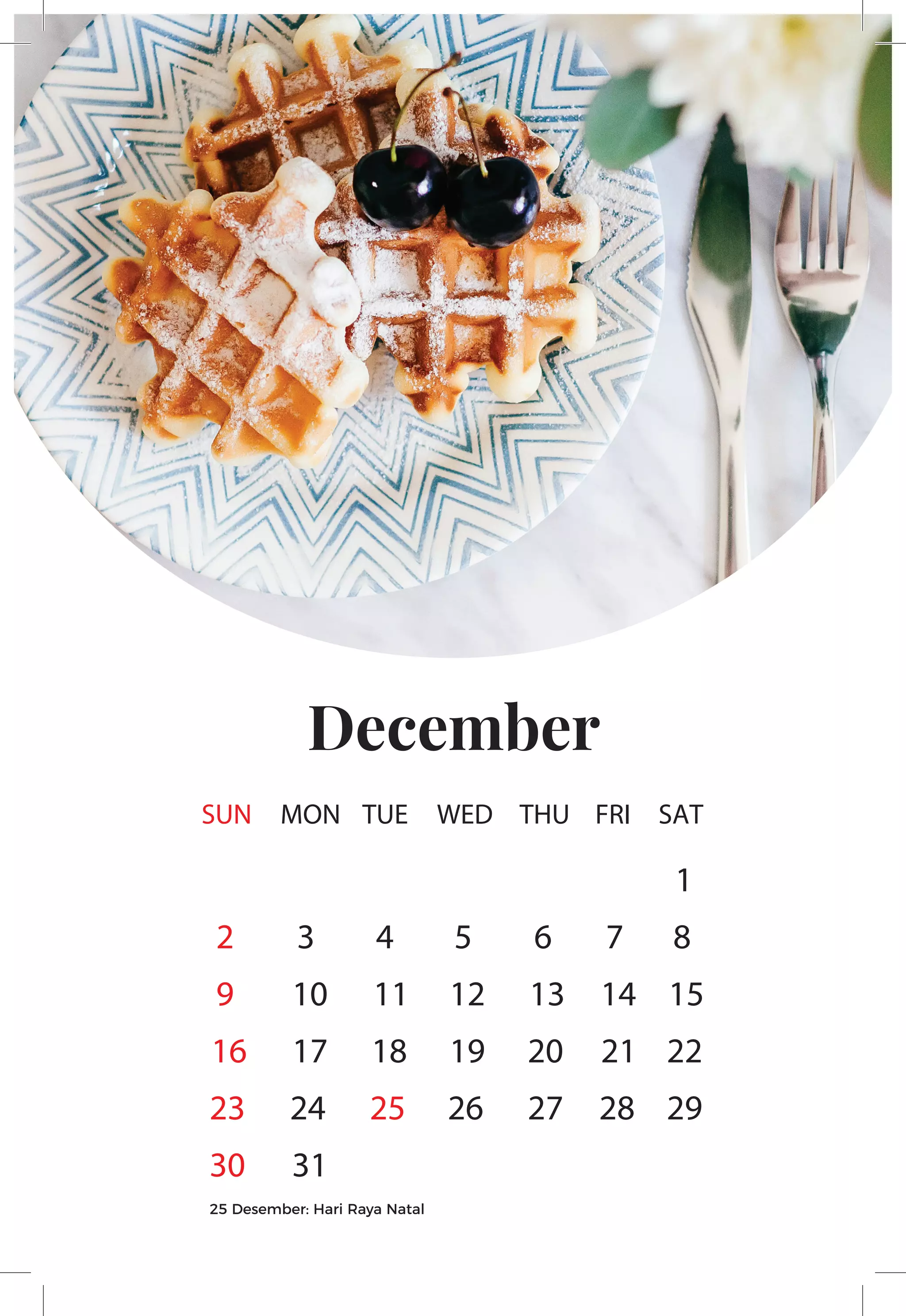 Free Printable - Kalender Meja 5 | PDF