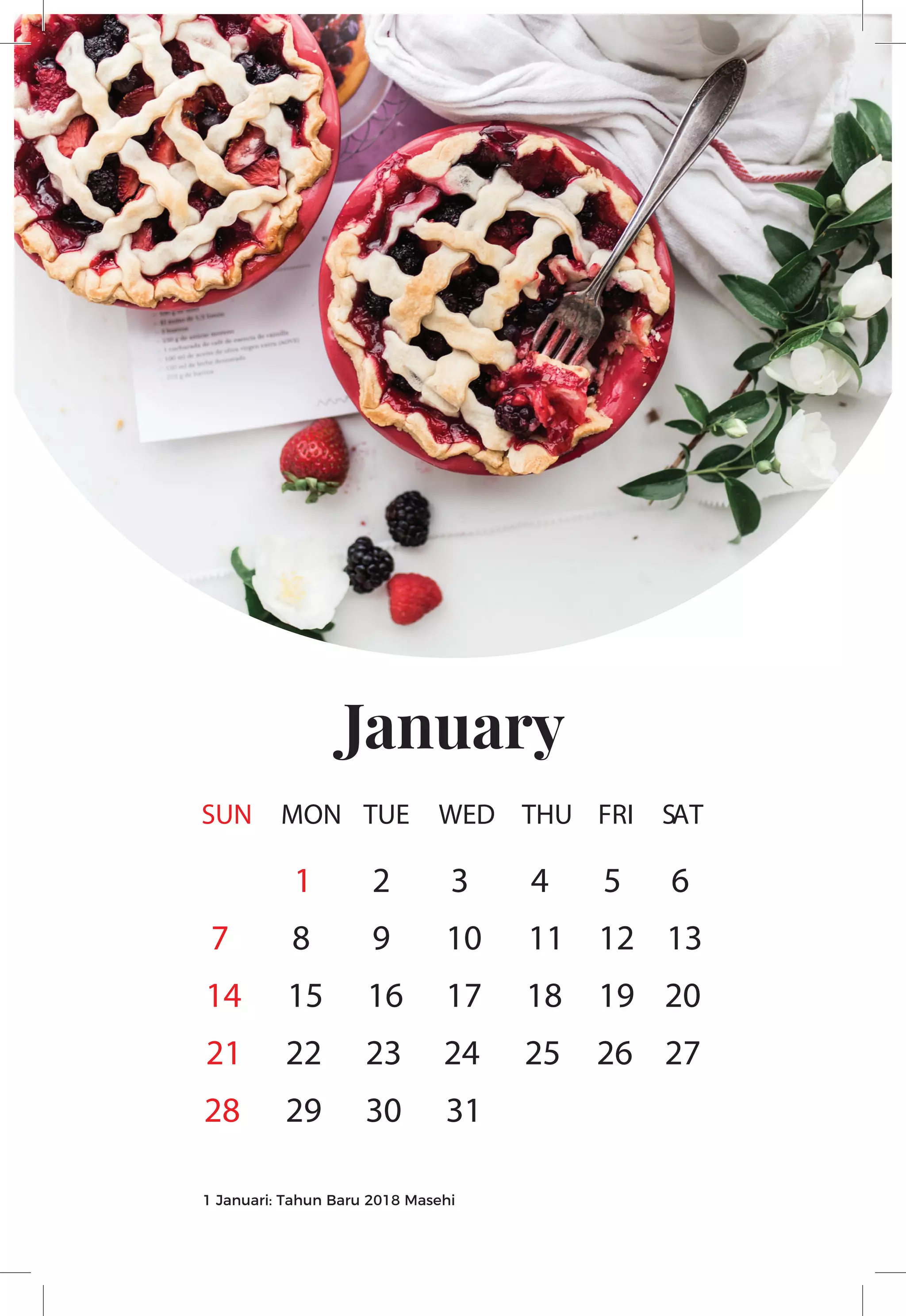 Free Printable - Kalender Meja 5 | PDF