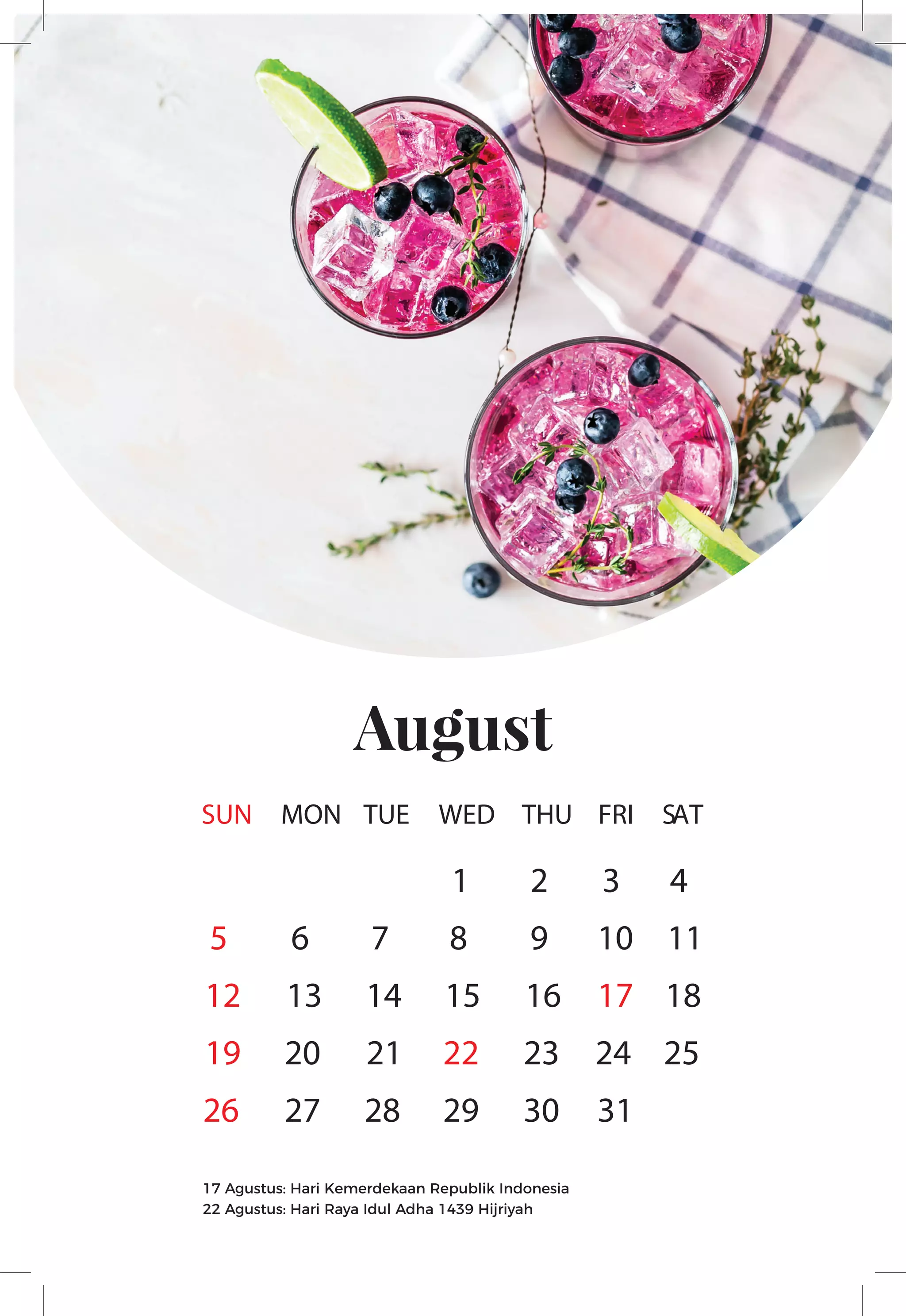 Free Printable - Kalender Meja 5 | PDF