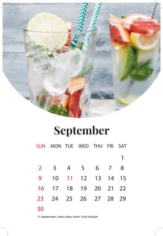 Free Printable - Kalender Meja 5 | PDF