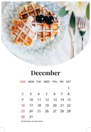 Free Printable - Kalender Meja 5 | PDF