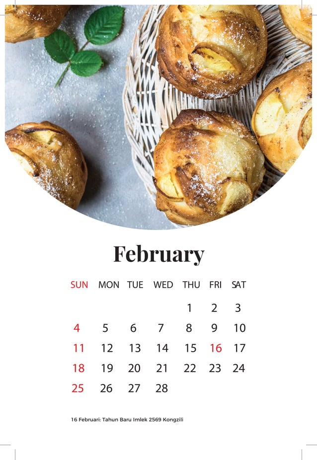 Free Printable - Kalender Meja 5 | PDF