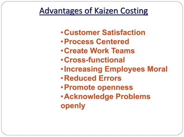 Kaizen costing | PPTX