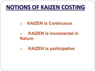 Kaizen costing | PPTX