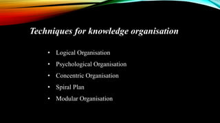 Knowledge and curriculum : Basis of knowledge organisation | PDF