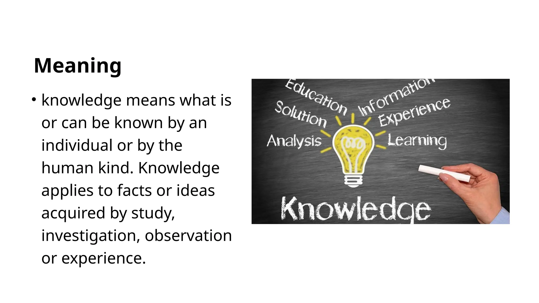 Bachelor of Education: Knowledge and Information | PPTX