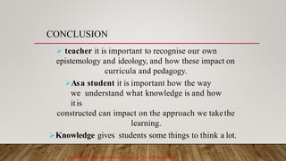 KNOWLEDGE AND CURRICULUM | PPTX