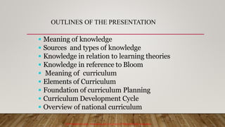 KNOWLEDGE AND CURRICULUM | PPTX