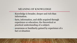 KNOWLEDGE AND CURRICULUM | PPTX