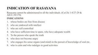 Rasayana in ayurveda | PPTX
