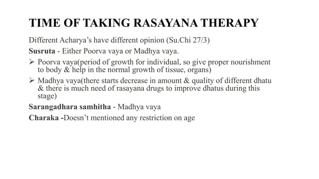 Rasayana in ayurveda | PPTX