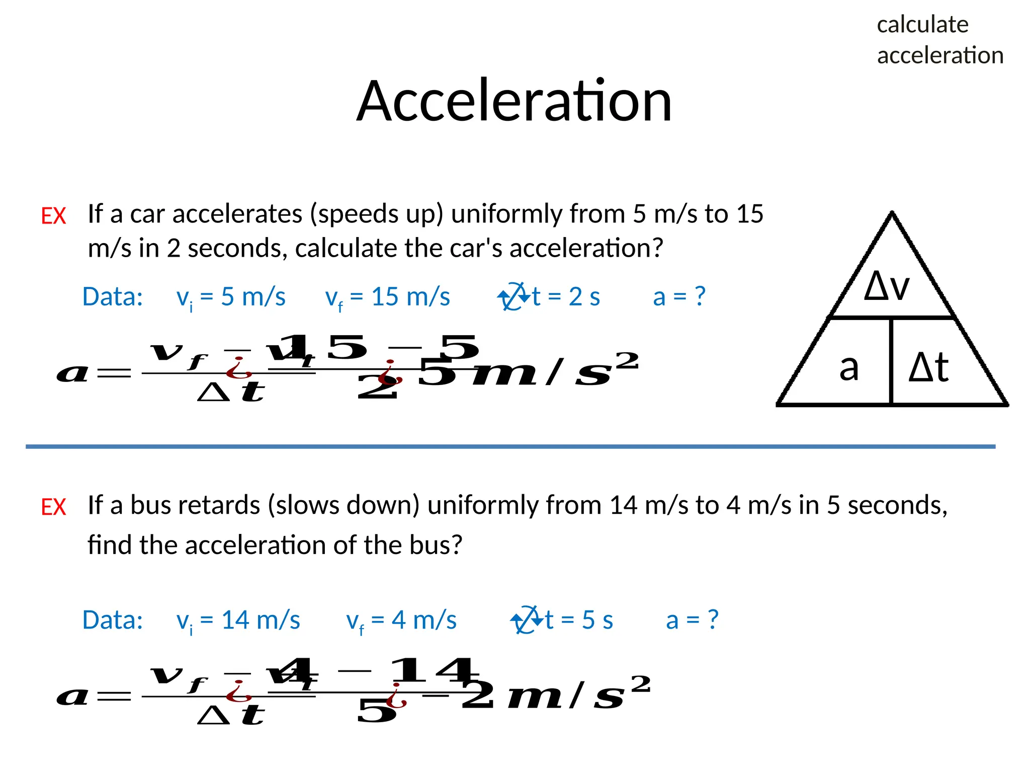 The concept of Acceleration for Grade 9 IGCSE | PPTX