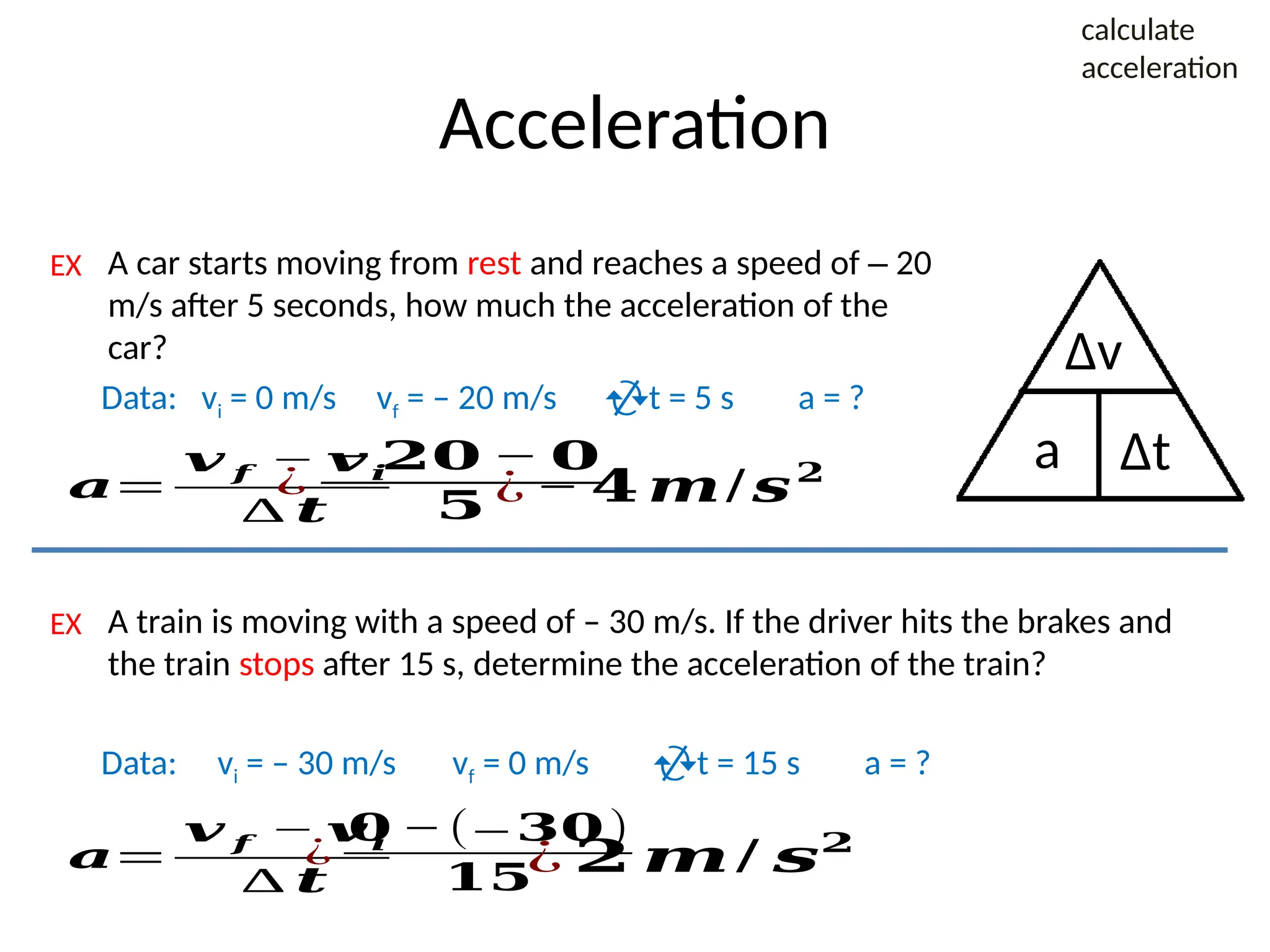 The concept of Acceleration for Grade 9 IGCSE | PPTX