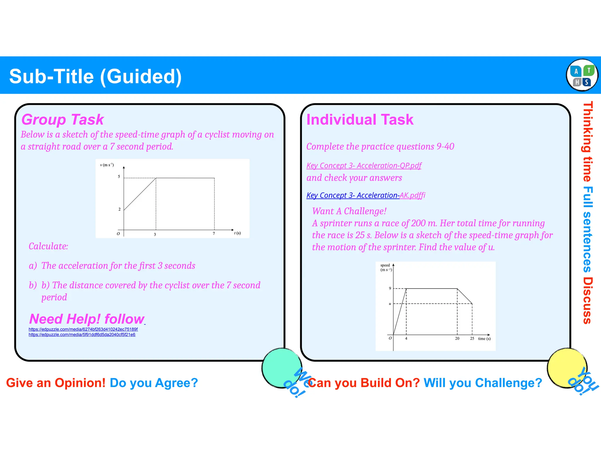 The concept of Acceleration for Grade 9 IGCSE | PPTX
