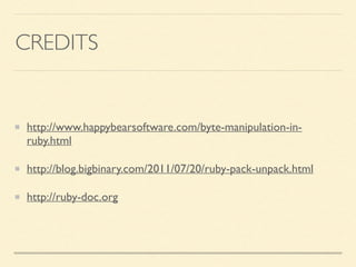 Byte manipulation in ruby | PDF