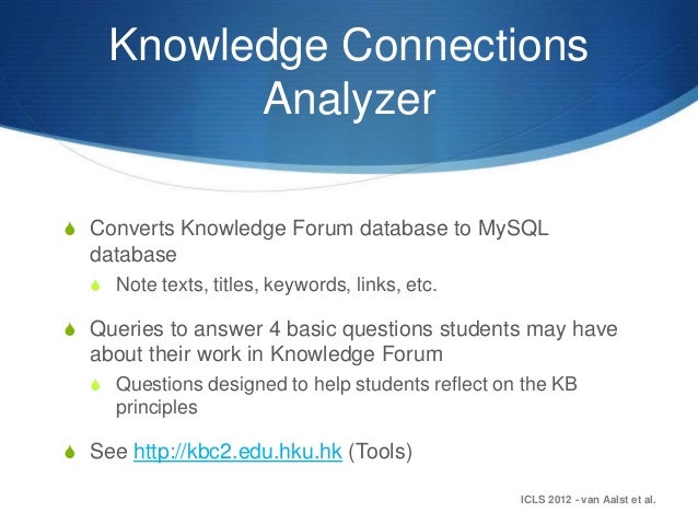 Knowledge Connections Analyzer
