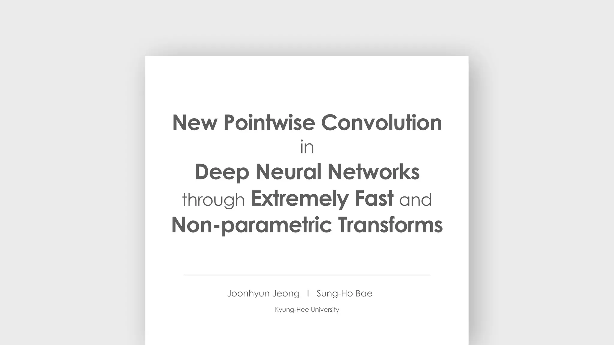 New Pointwise Convolution In Deep Neural Networks Through Extremely