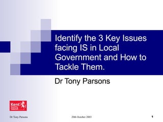 Kcc 3 Key Issues Facing Is | PPT | Business | Business and Finance