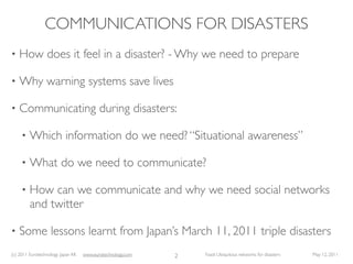Communications in disasters | PDF