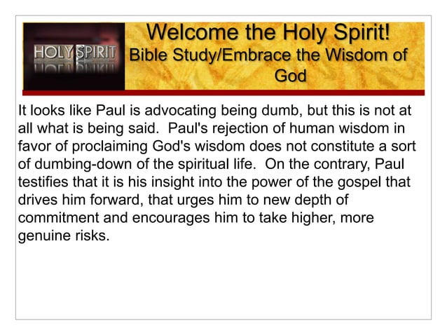 Kcc module embrace the power of the holy spirit! | PPT