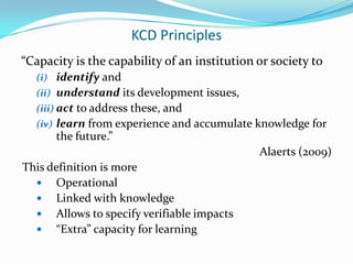 Knowledge and Capacity Development | PPTX