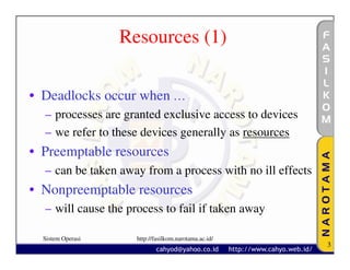 Kcd226 Sistem Operasi Lecture05 | PDF