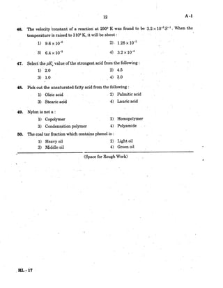 KCET Chemistry - 2004 Question Paper | PDF