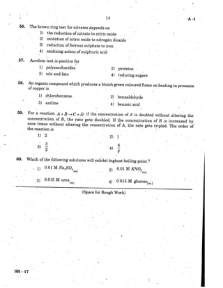 KCET Chemistry - 2006 Question Paper | PDF