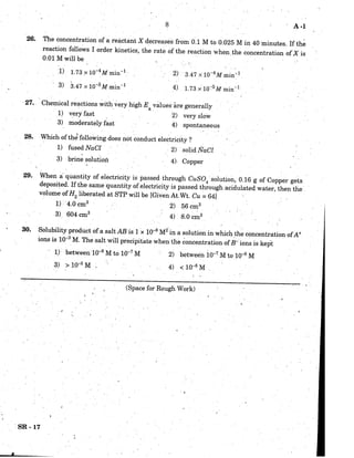 KCET Chemistry - 2006 Question Paper | PDF