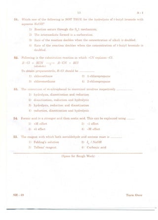 KCET Chemistry - 2011 Question Paper | PDF