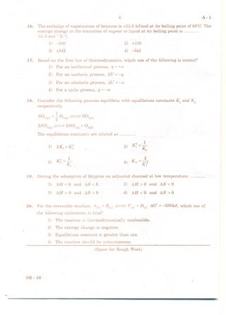 KCET Chemistry - 2011 Question Paper | PDF