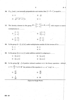 KCET Maths - 2005 Question Paper | PDF